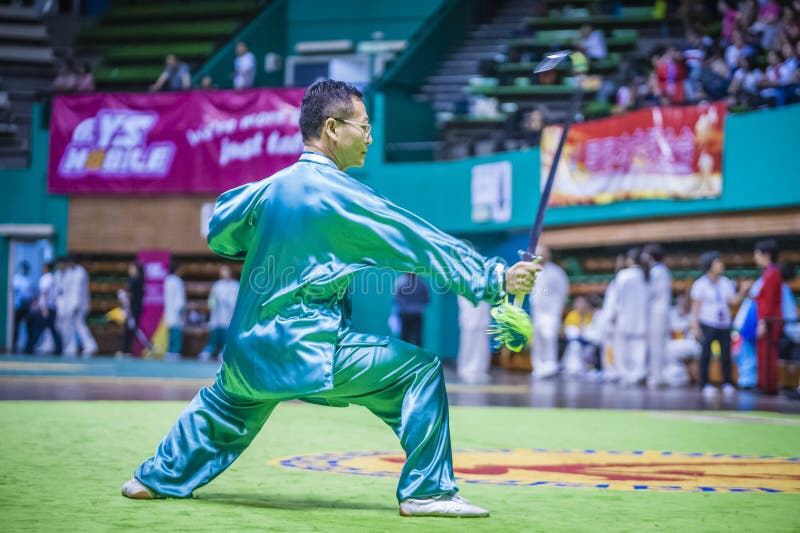 Taichi Wushu editorial stock image. Image of show, tournament - 55807354