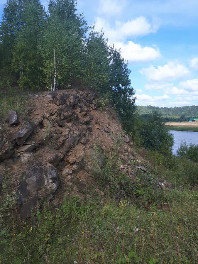 Taiga Rocks, Mountain River, Wild Forest. Stock Image - Image of cliff ...