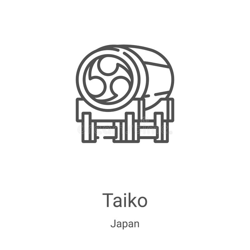 Taiko Icon Vector from Japan Collection. Thin Line Taiko Outline Icon ...
