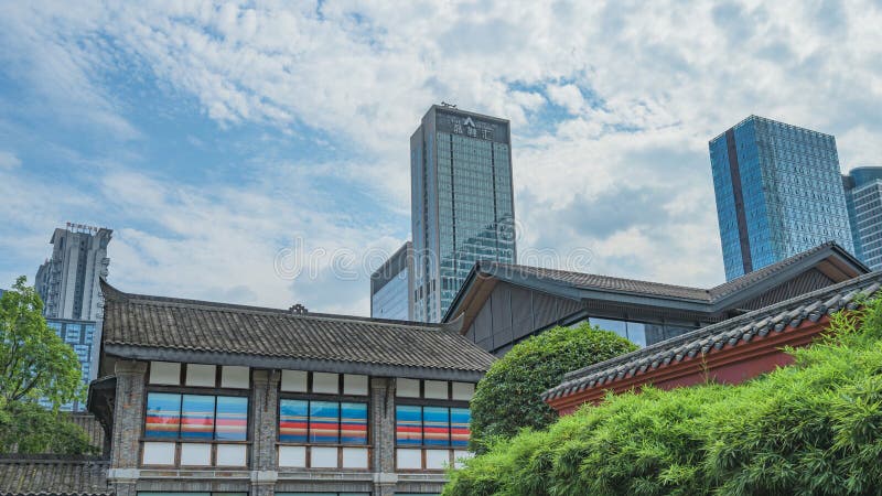 Taikoo Li Architectural Scenery in Chengdu, Sichuan, China Stock Image ...