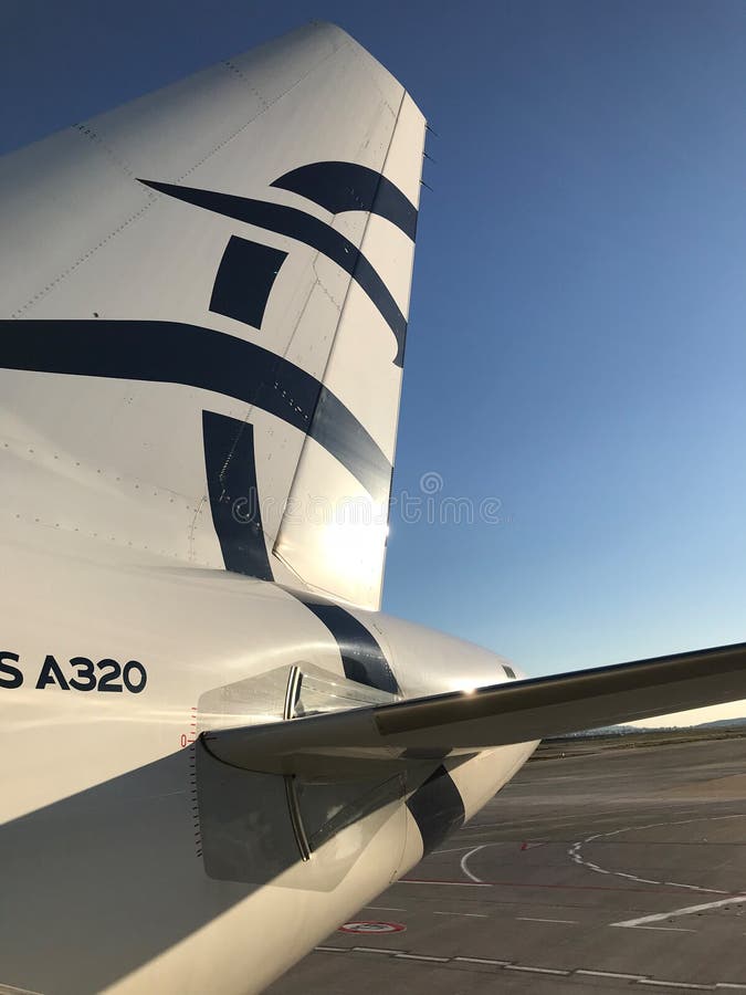 Athens, Greece. December 06, 2017: the Tail of a Aircraft on a B ...