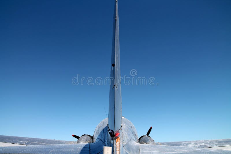 Tail of aircraft in flight stock image. Image of blue - 35730041