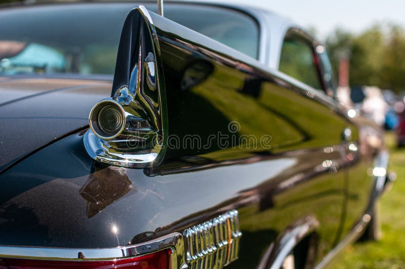 Tail Fin from a Classic American Car Stock Image - Image of oldies ...