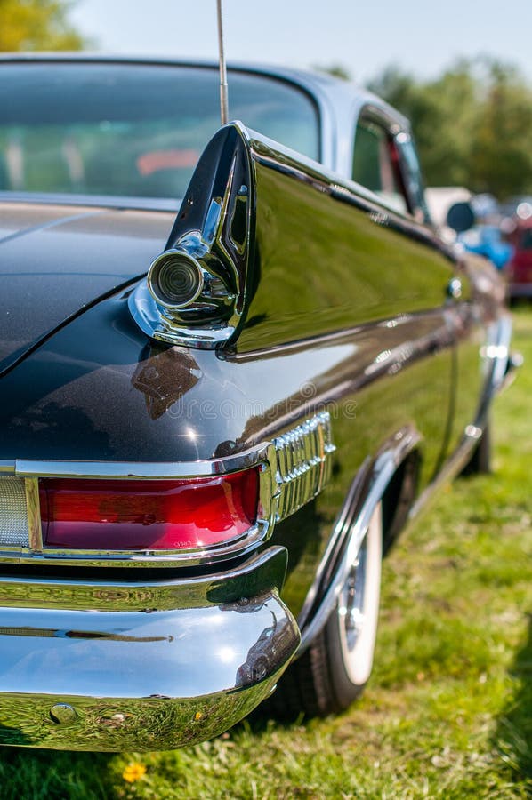 Tail Fin from a Classic American Car Stock Image - Image of metal ...