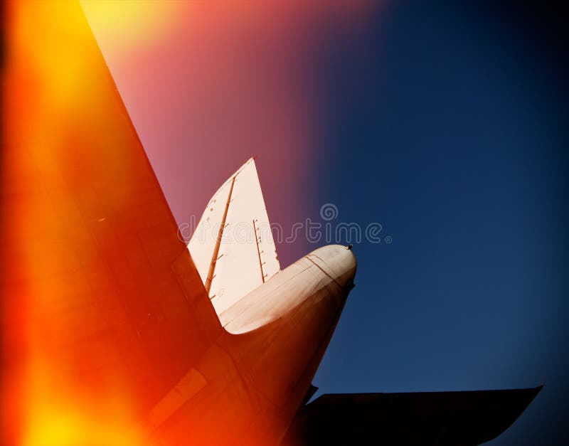 Tail fuselage stock photo. Image of passenger, view, silhouette - 85176516
