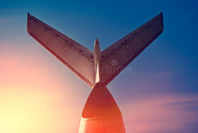 Tail fuselage stock photo. Image of aircraft, plane, silhouette - 85189678