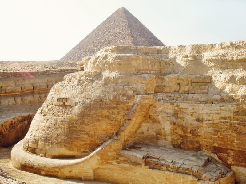 The Tail and Hind Leg of Ancient Great Sphinx Taken Closeup Stock Image ...