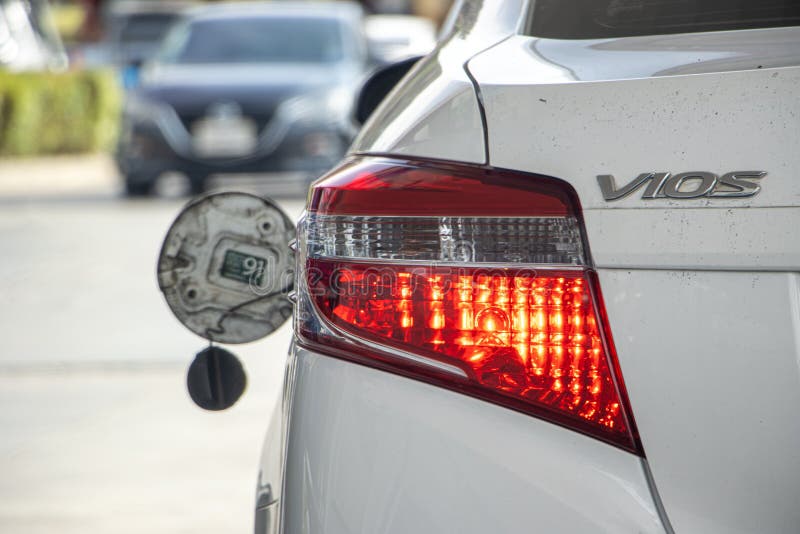 The Tail Light of a Car Standing at a Gas Station Editorial Image ...