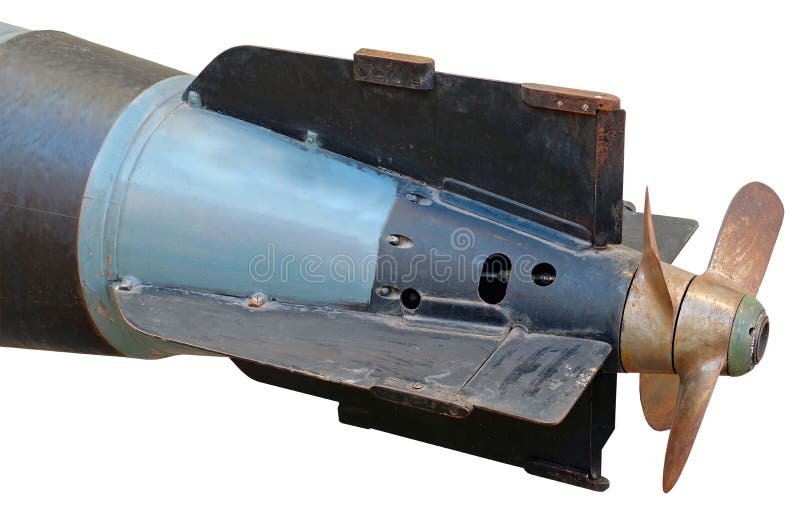 Torpedo isolated on white stock image. Image of device - 220553081