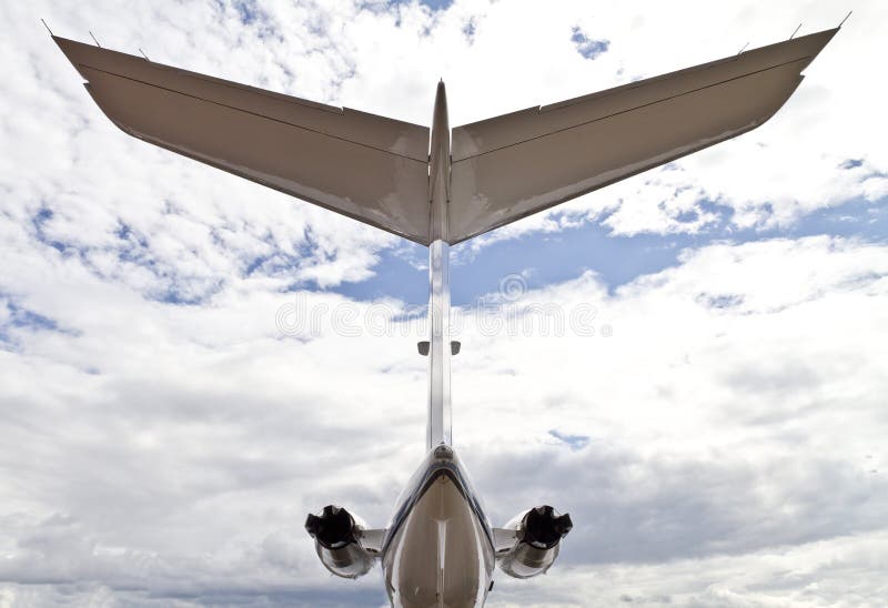 Tail of a Passenger Jet Against the Sky Stock Image - Image of rear ...