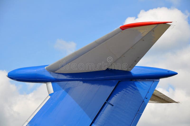 Tail-plane Of The Large Military Aircraft With Weapons To Fire T Stock ...