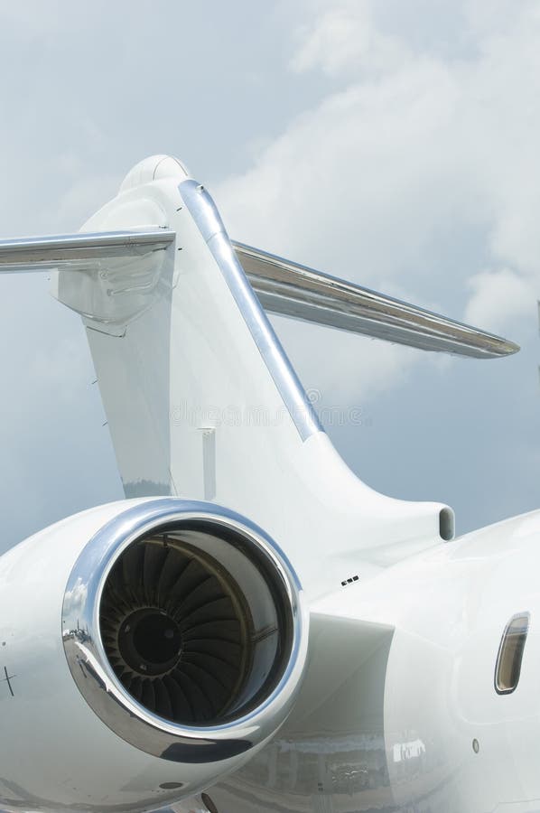 Tail Plane of Corporate Jet Stock Photo - Image of turbine ...
