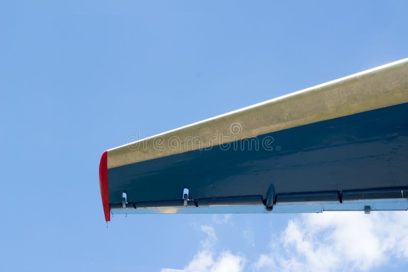 The Tail Unit of the Aircraft Stock Image - Image of colour, aluminum ...