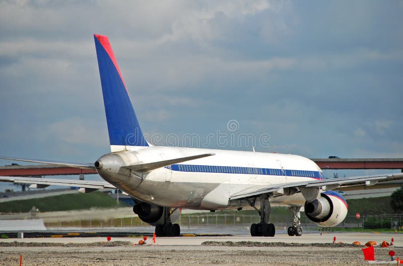 Tail view of jet airplane stock photo. Image of aviation - 2588718