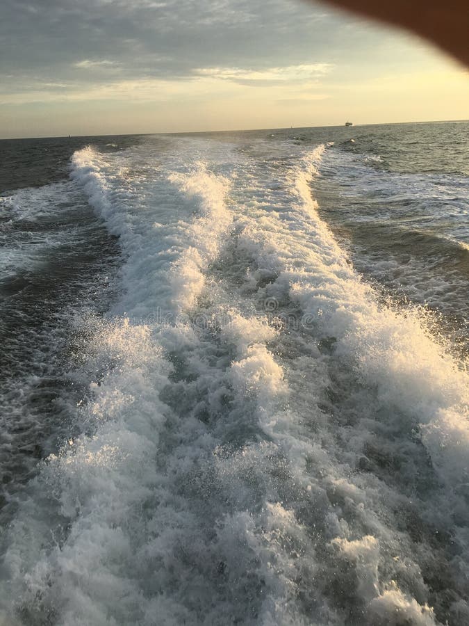 Tail waves stock photo. Image of boat, ship, tail, waves - 262207196