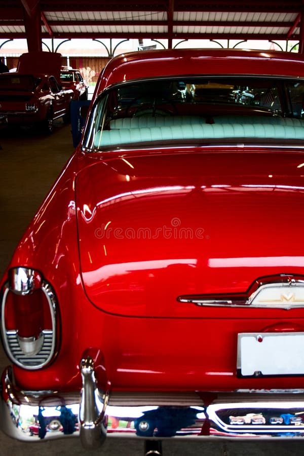 Taillight of Red Vintage Classic Car Stock Photo - Image of candy ...