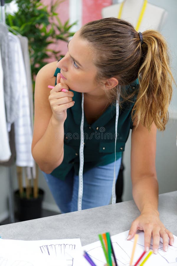 Tailor Choosing Suit Textile from List Samples Stock Photo - Image of ...