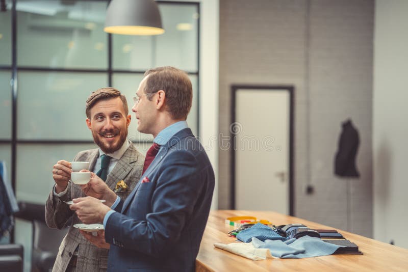 Tailor and customer stock photo. Image of male, beard - 93756774