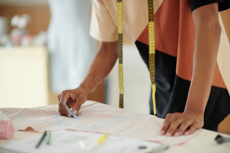 Tailor Drawing Fashion Pattern Stock Image - Image of therapy, atelier ...