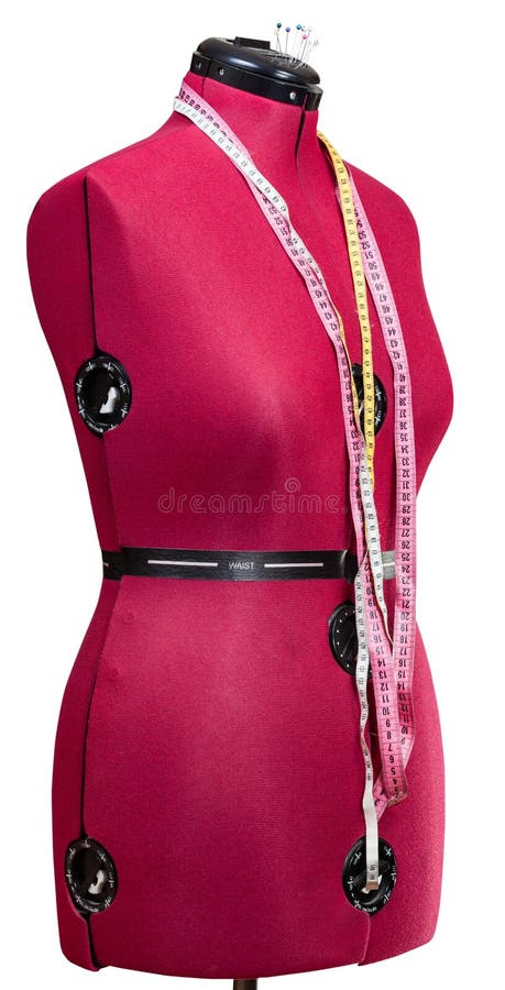 Tailor Dummy - Female Figure Red Mannequin Stock Photo - Image of ...