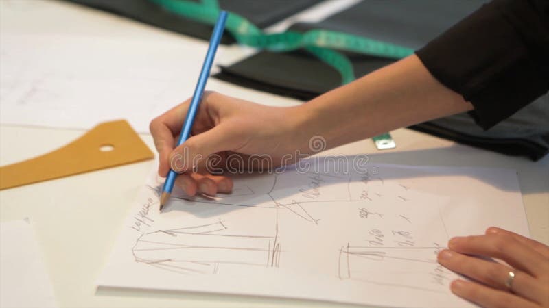 Tailor.Hands Notch Tailor Tailor`s Scissors Cloth. Female Tailor ...