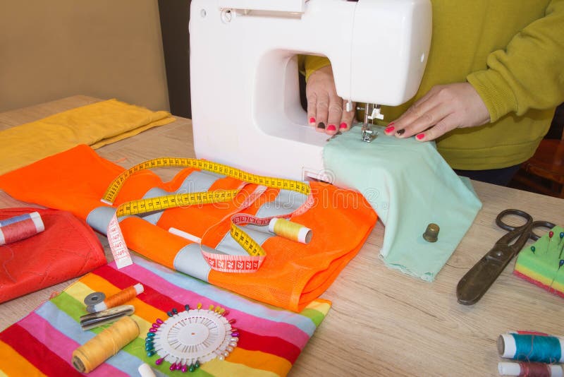 Tailor Hands Working with Scissor and Suit Textile Cloth Stock Photo ...