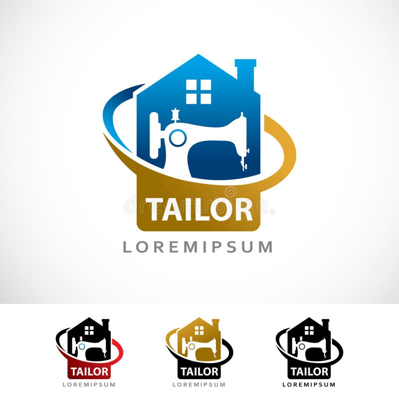 Tailor House Logo Design Template Stock Vector - Illustration of craft ...