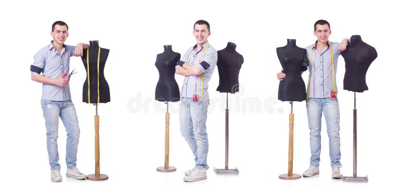 Tailor Isolated on the White Background Stock Image - Image of ...