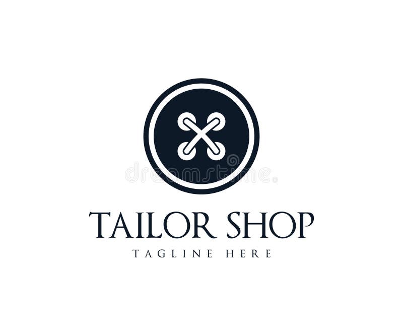 Tailor Logo Design. Garment and Handmade Logo Design. Button Vector ...