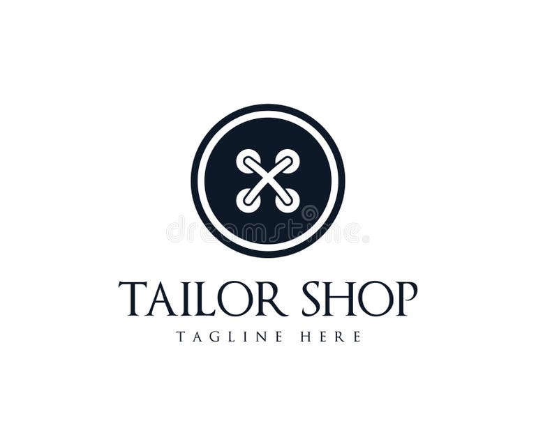 Tailor Logo Design. Garment and Handmade Logo Design. Button Vector ...