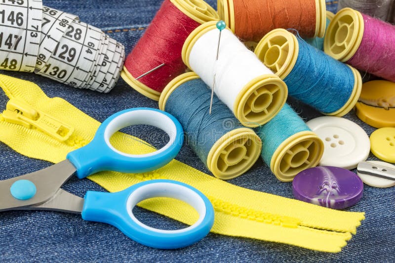 Tailor Materials stock image. Image of yarn, thread, tailor - 90380597
