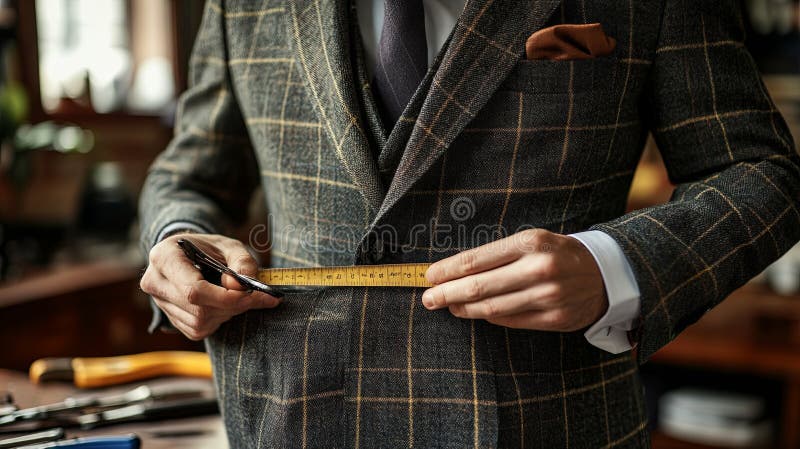 Tailor Measuring Fabric Custom Suit Tools Neatly Arranged Stock Photos ...