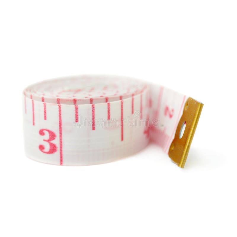 Tailor Measuring Tape Over the White Background Stock Image - Image of ...