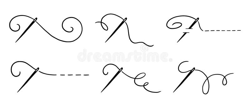Black Thread Straight Line Stock Illustrations – 964 Black Thread ...