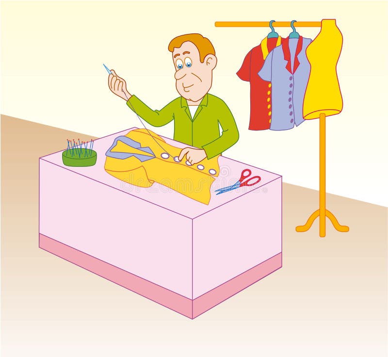 Tailor fitting for suit stock vector. Illustration of measuring - 21687392