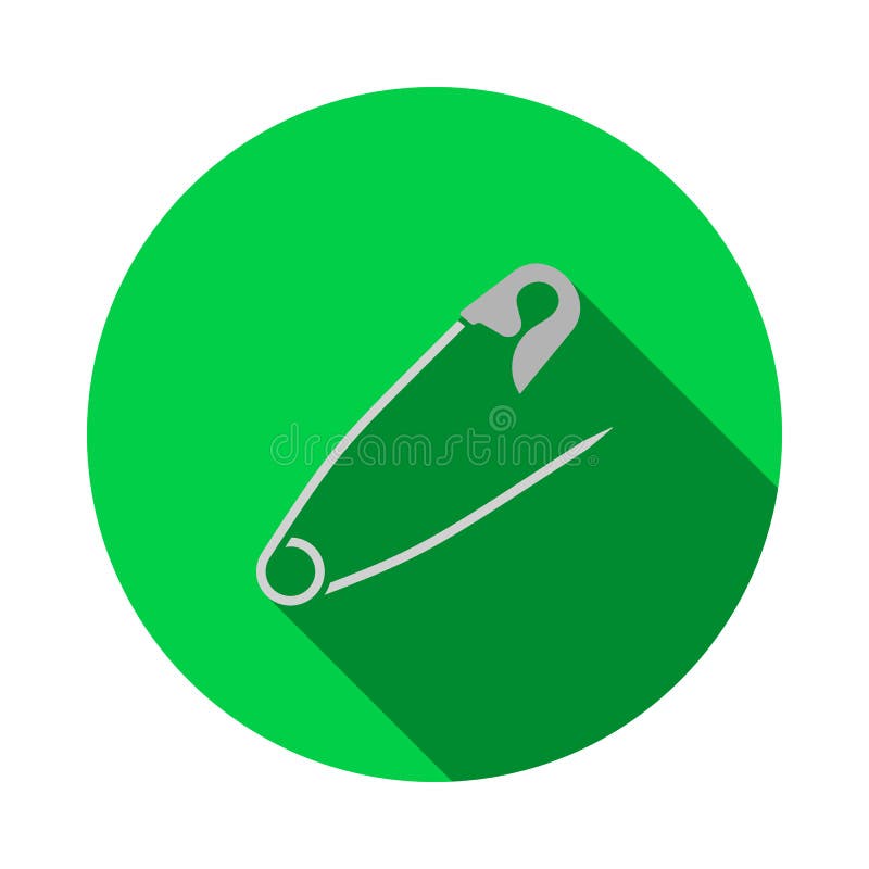 Tailor Safety Pin Icon stock vector. Illustration of isolated - 152008773
