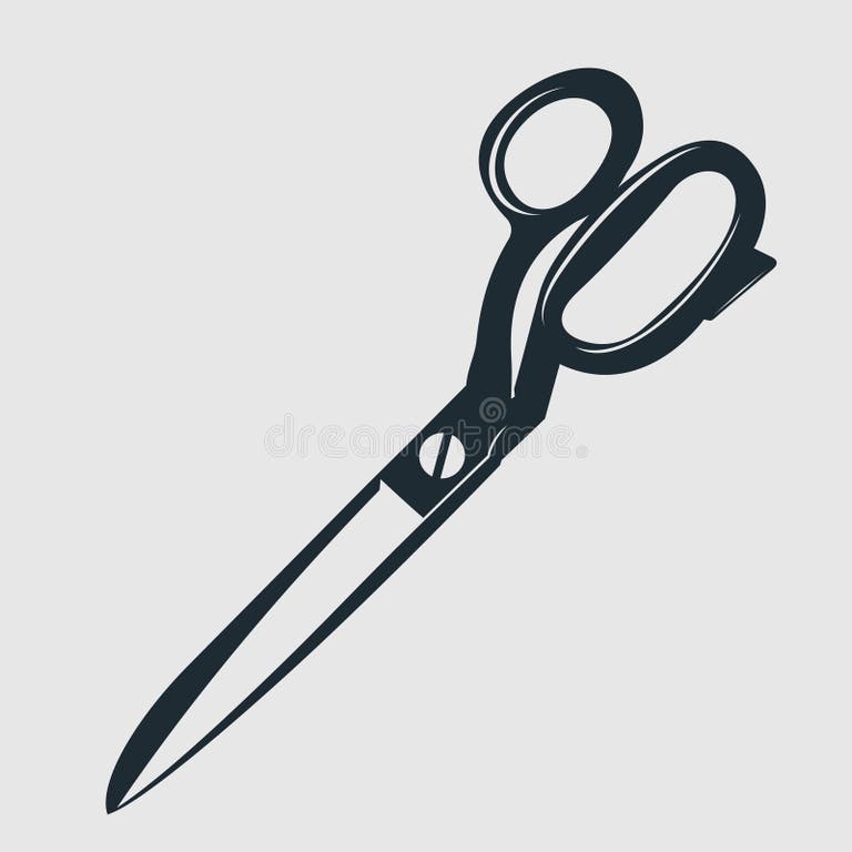 Tailor Scissors Isolated. Vector Stock Illustration - Illustration of ...