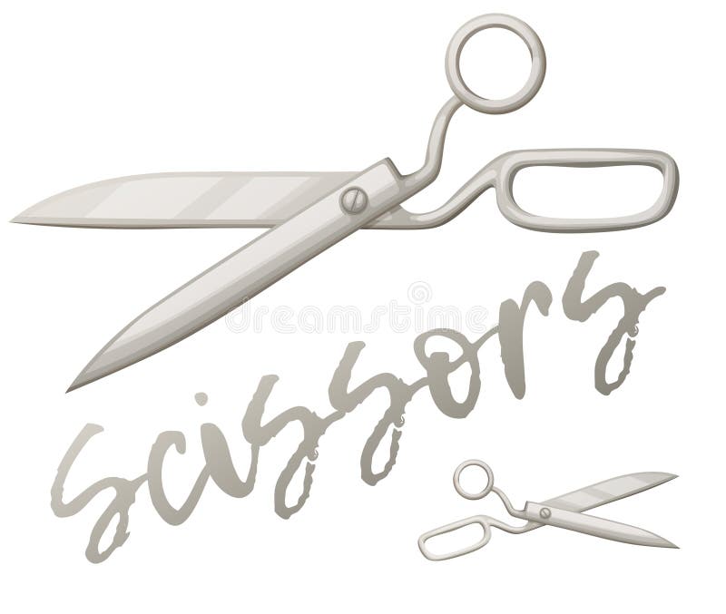 Tailor Scissors Vector Icon Isolated on White Background, Sewing Tool ...