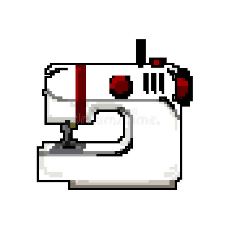 Tailor Sew Machine Game Pixel Art Vector Illustration Stock Vector ...