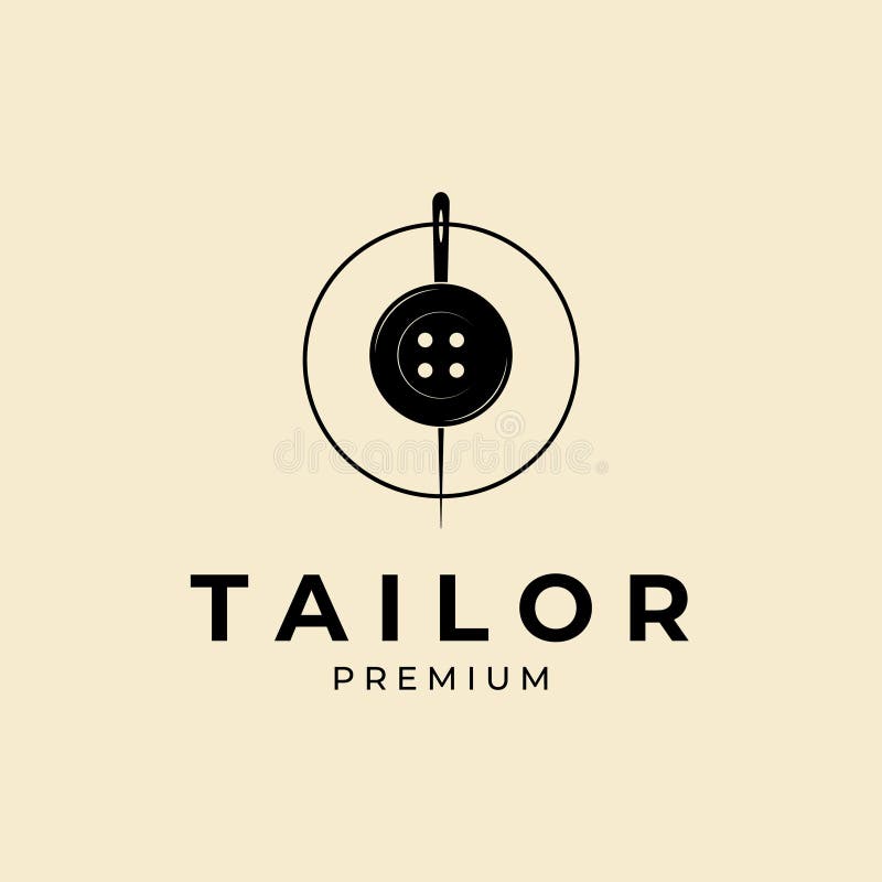 Tailor Sewing Button Logo Icon Vector Illustration Design Stock Vector ...
