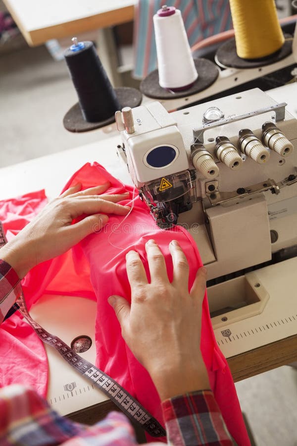 Tailor Sewing Fabric at Factory Stock Image - Image of design, costumer ...