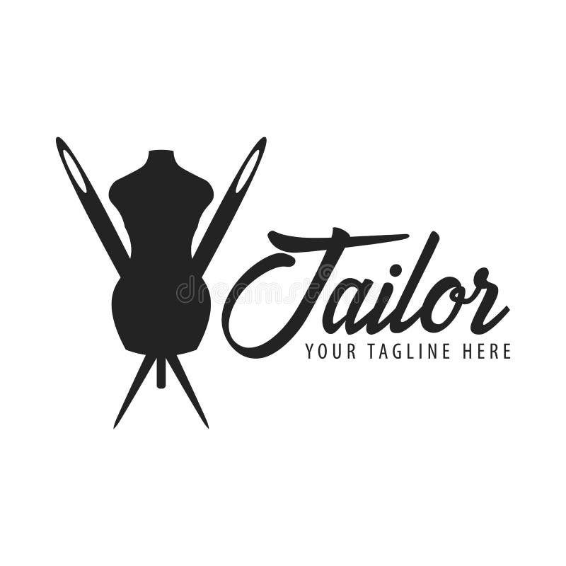 Tailor, Sewing, Handmade Logo or Emblem. Vector Illustration. Stock ...