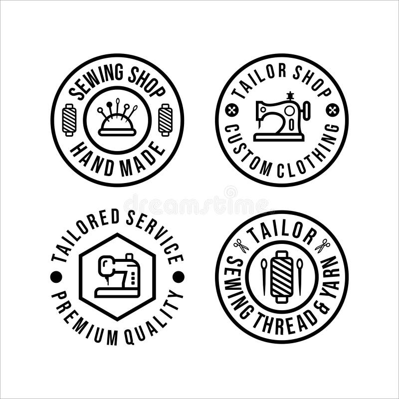 Set of Tailor Logos, Labels, Emblems and Designed Elements. Stock ...