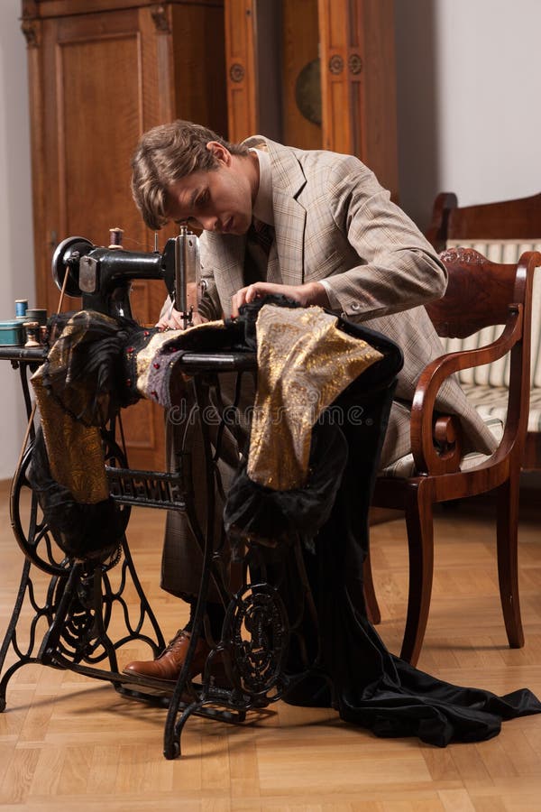 Tailor at work. stock image. Image of concentrated, skill - 33941459