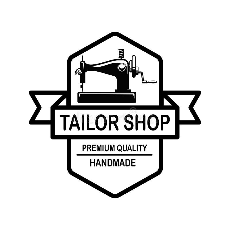 Tailor Shop Emblem Template. Design Element for Logo, Label, Sign ...