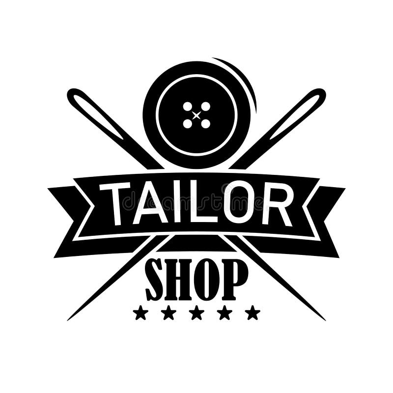 Tailor Shop Logo Tempale. Simple and Elegant Tailor Logo with Buttons ...