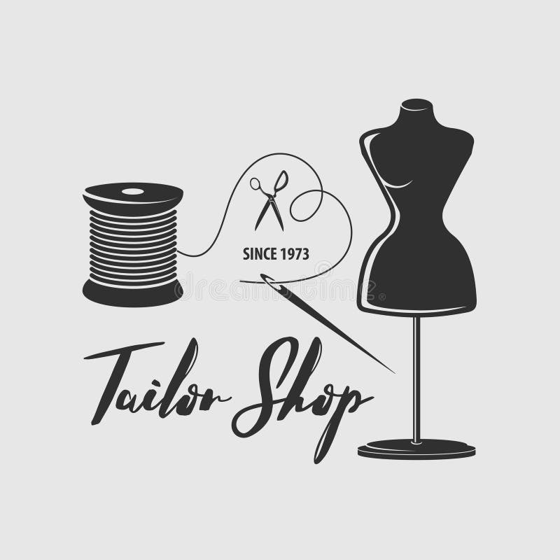 Tailor Shop Poster, Banner Template Stock Vector - Illustration of suit ...