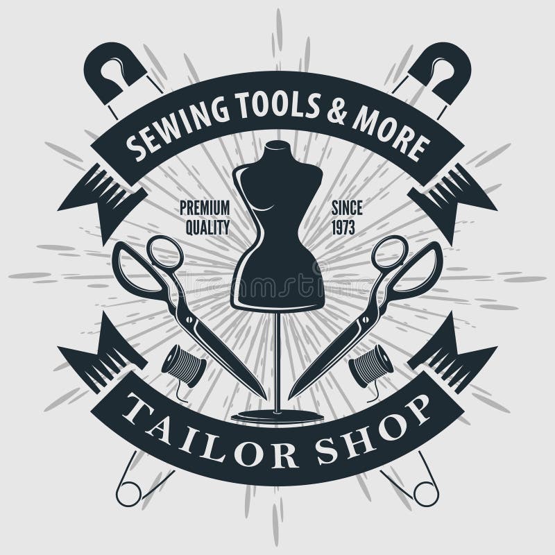 Tailor Shop Poster, Banner Template Stock Vector - Illustration of suit ...