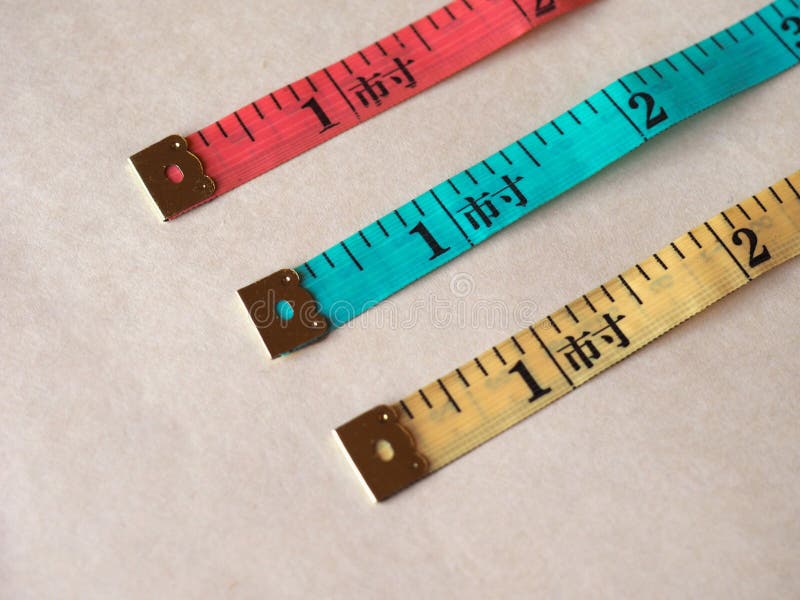 Tailor Tape Ruler in Cun (Chinese Inch) Stock Photo - Image of tape ...