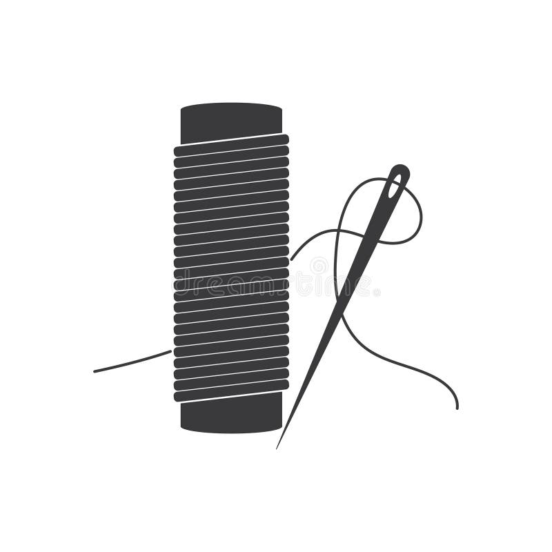 Tailor or Textile Logo Vector Flat Design Template Stock Illustration ...